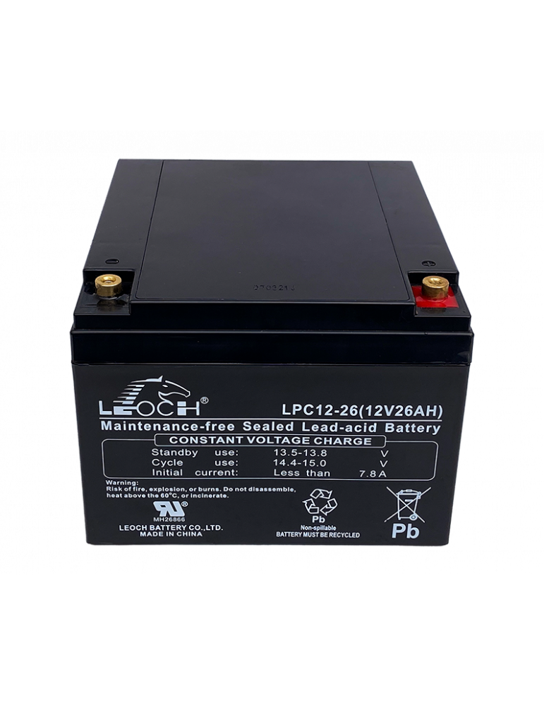 Batterie Leoch LPC12-26 12V 27Ah Deep Cycle plomb étanche AGM